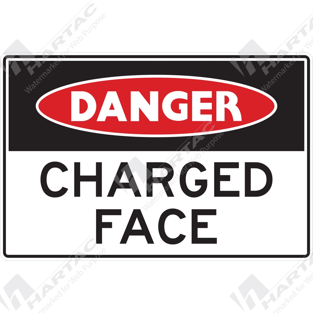 HS5503 - Danger (Mine Site) "Charged Face" Polypropylene Non-Reflective ...