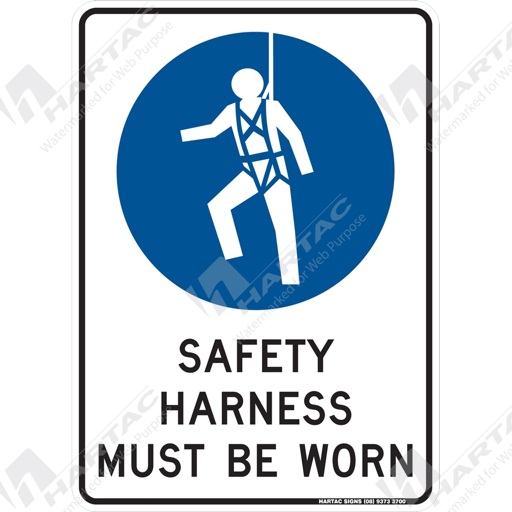 HS5661 - Mandatory "Safety Harness Must Be Worn" Polypropylene Non ...