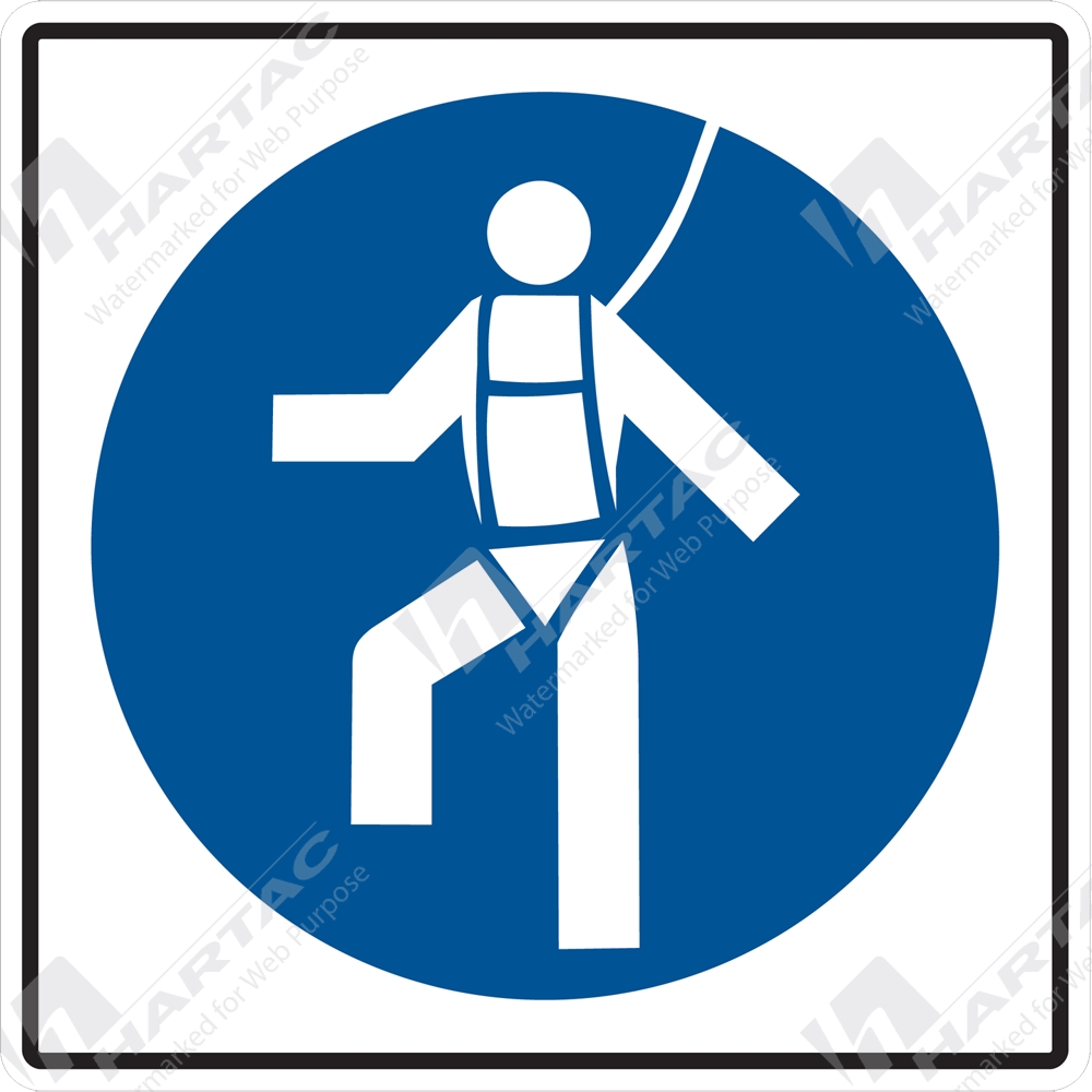HS5780 - 50*50 Mandat S/A Non-Ref Safety Harness Pictogram Blue on ...
