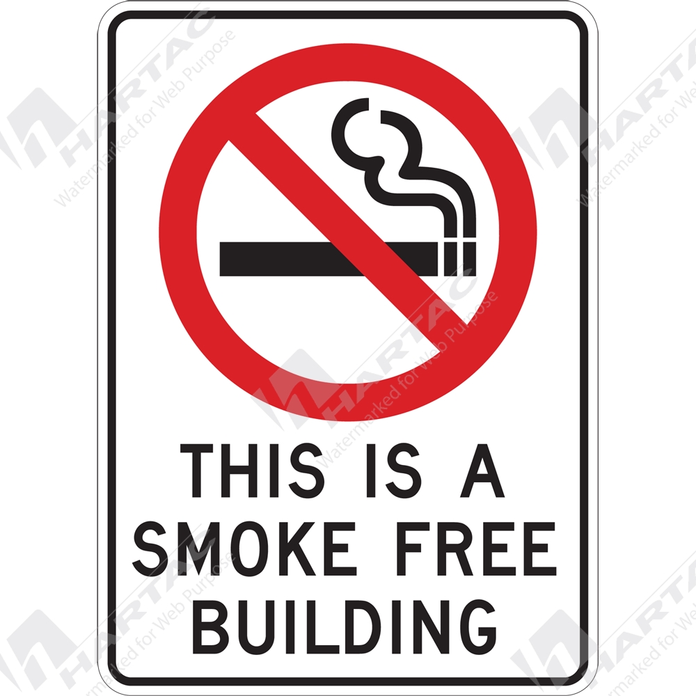 HS6014 - 450*600 Prohib Metal Non-Ref This Is A Smoke Free Building ...