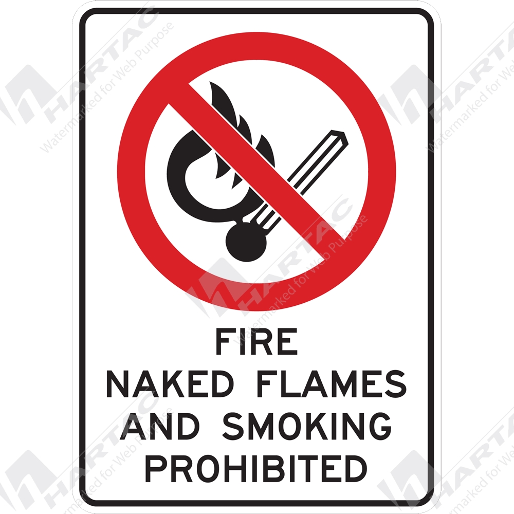 HS6051 - 450*600 Prohib Poly Non-Ref Fire Naked Flames And Smoking ...