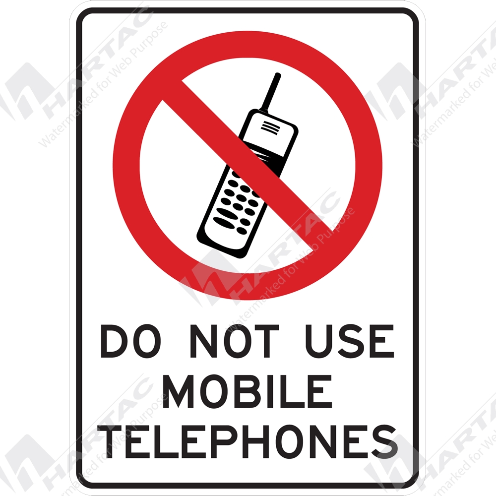 HS6109 - 180*250 Prohib S/A Non-Ref Do Not Use Mobile Telephones With ...