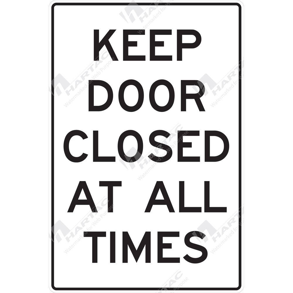 HS6232 - 300*450 Gen Metal Non-Ref Keep Door Closed At All Times Black ...