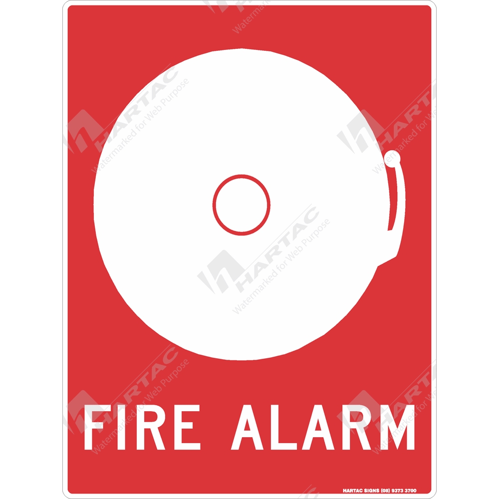 HS6692 - 225*300 Fire Poly Non-Ref Fire Alarm With Picto White on Red ...