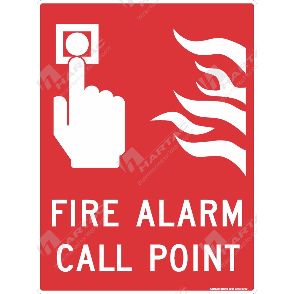 HS6737 - Fire & Safety "Fire Alarm Call Point" Metal Non-Reflective ...