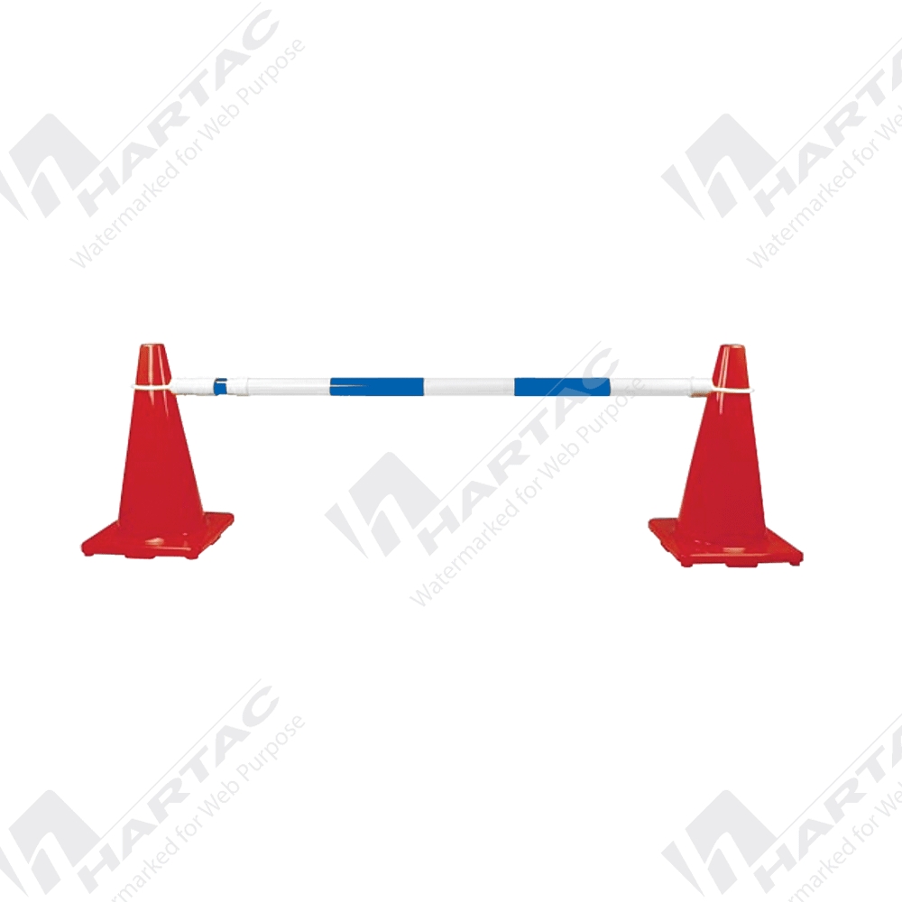 HS6821-BW - Retractable Barrier Bar - Blue/White - Hartac Australia