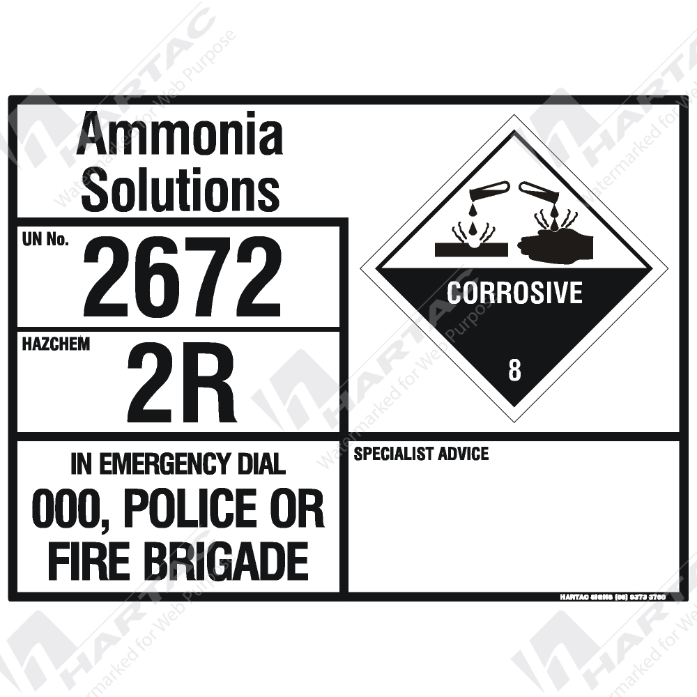 HS6840 - 800*600 EIP Metal Non-Ref Ammonia Solutions UN2672 Haz 2R ...