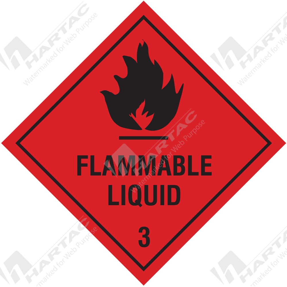 HS6955 - 100*100 Haz S/A Non-Ref Flammable Liquid 3 With Picto Diamond ...