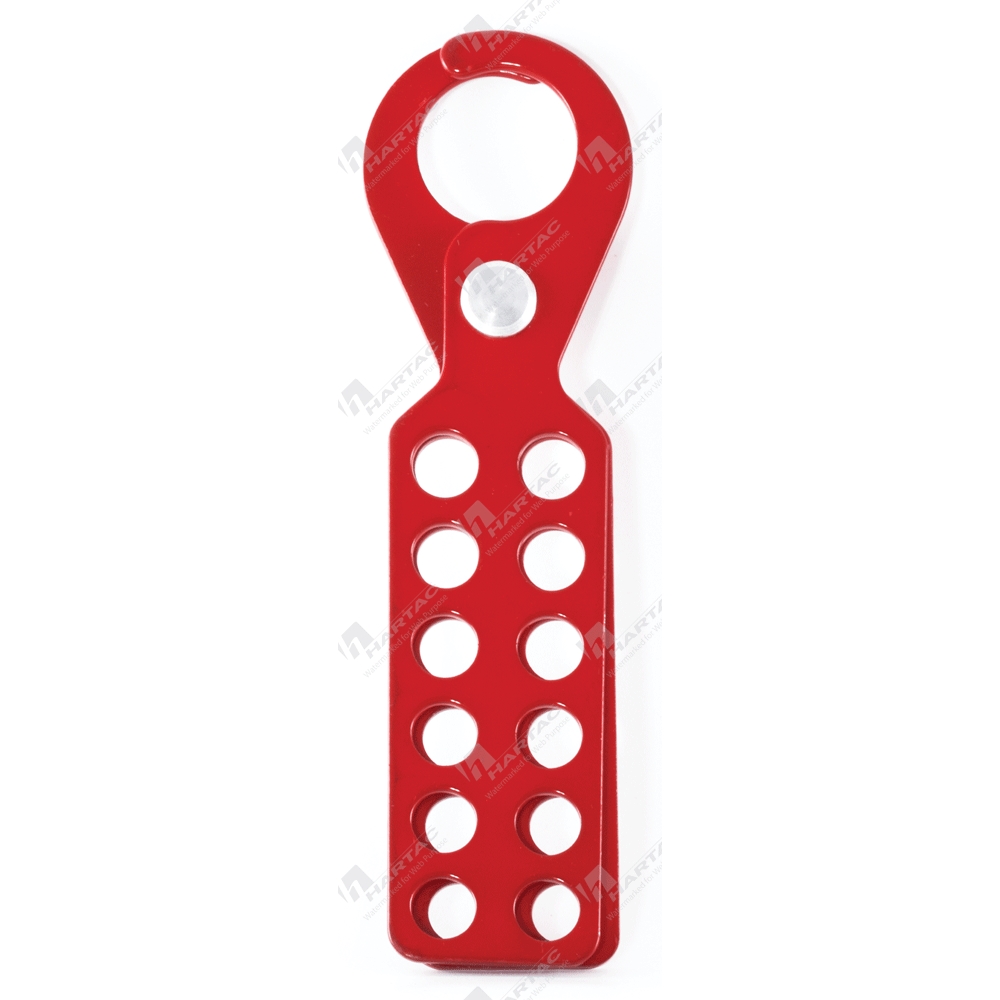 HS7057 - 12 Hole Safety Lockout Hasp Powder Coated Red Plated High ...