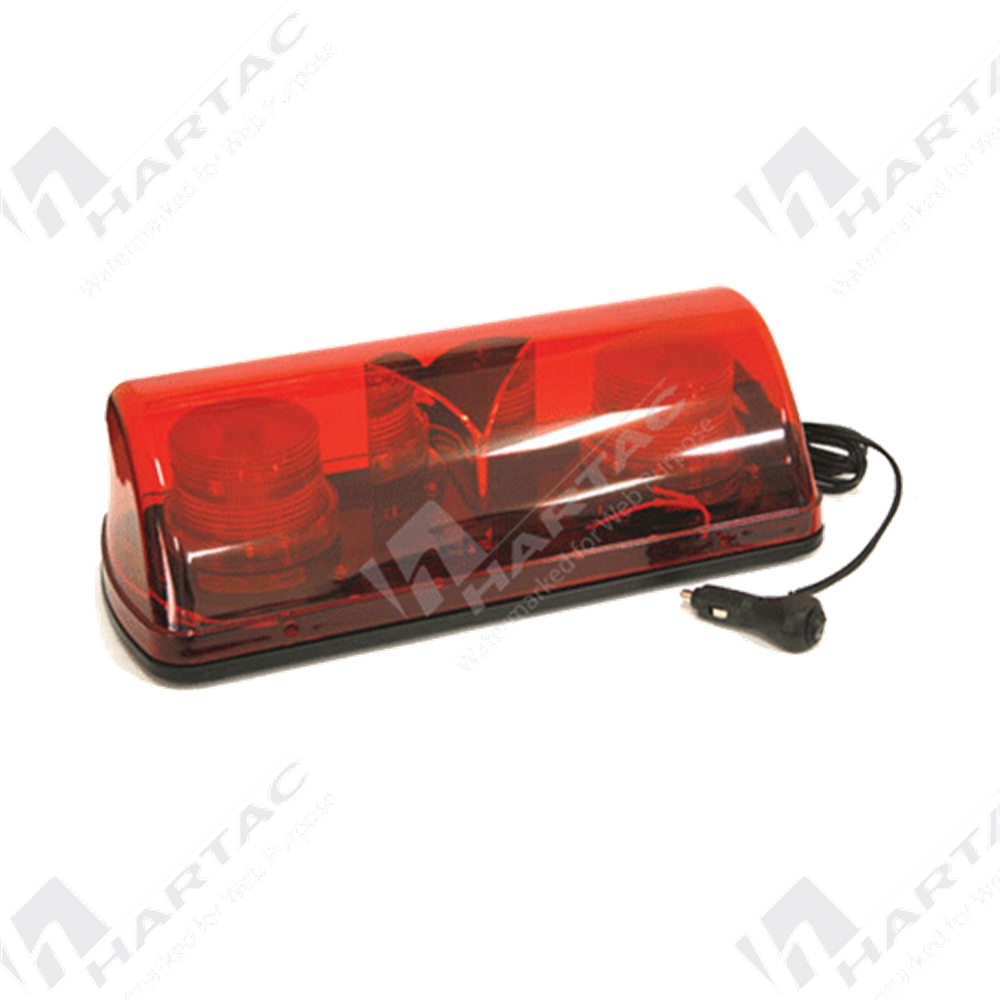 HSAL5106RM - Magnetic Base 12 LED Beacon Mini Bar Red Coloured Outer ...