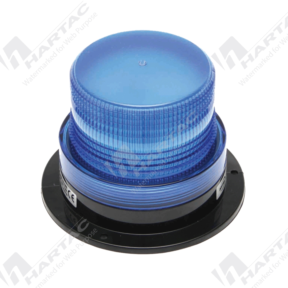 HSAS1211BB - Hardwire 12-80V Small Strobe Single Flash Beacon - Blue - Hartac Australia