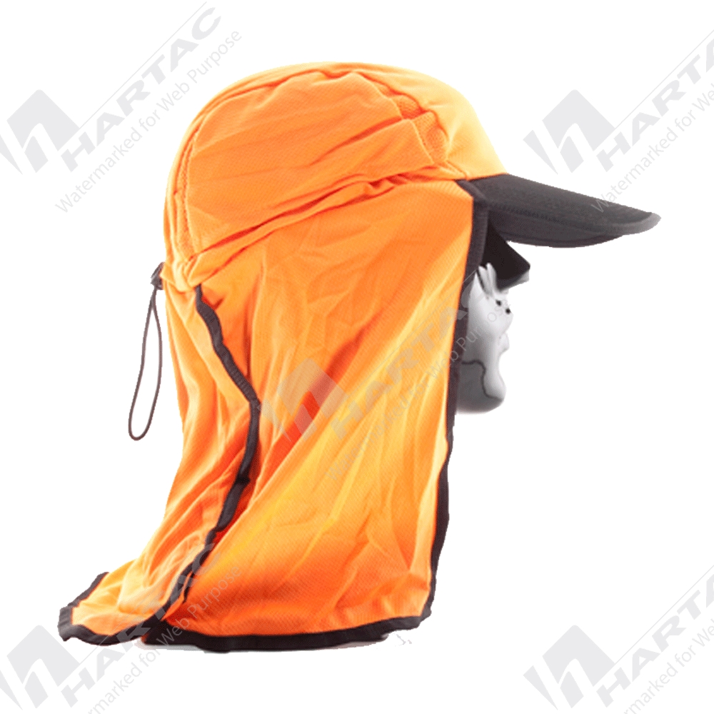 HSKHCOR-PP - Kalahari Hat 100% Cotton - Orange - Hartac Australia