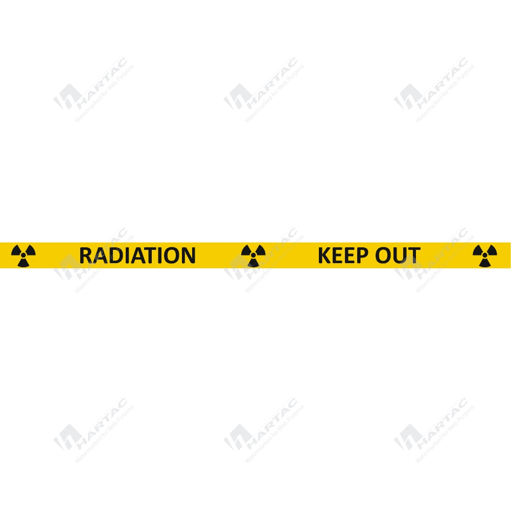 HSTR50-RAD - Safety Barrier Tape Yellow/Black Radiation 50m Roll (No ...
