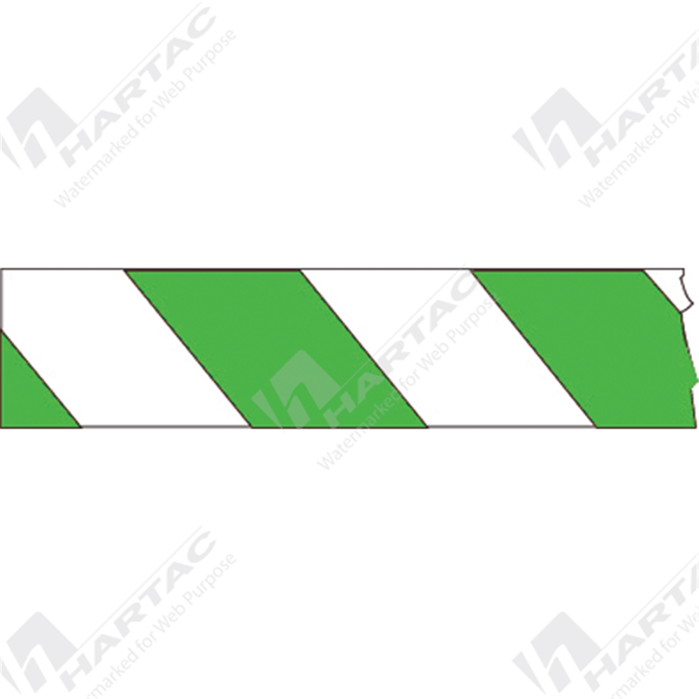 HWT-006-1 - Striped Barricade Tape 75mm x 100m - Green/White Stripe ...