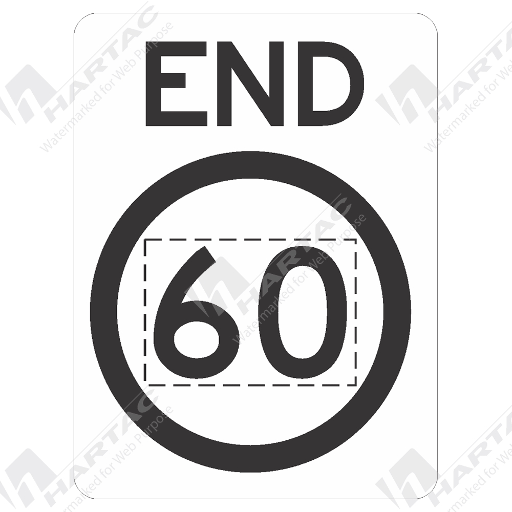 MR-RS-21B - 600*800 Traff Alum Ref CL1 Custom End Speed Limit Black on Wh Specify speed(POA ...