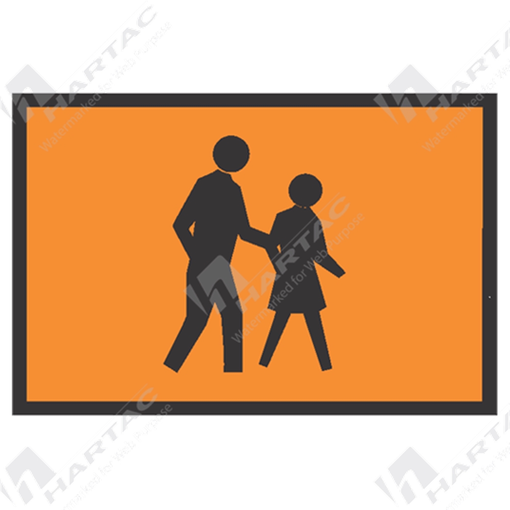 MR-TAW-31 - 900*600 Traff Box Edge Frame Ref CL1 Pedestrians Picto ...