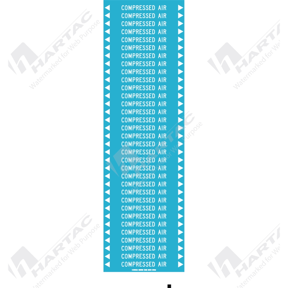 PE622 - Pipemarker "Compressed Air" Self-Adhesive Non-Reflective (Pack ...