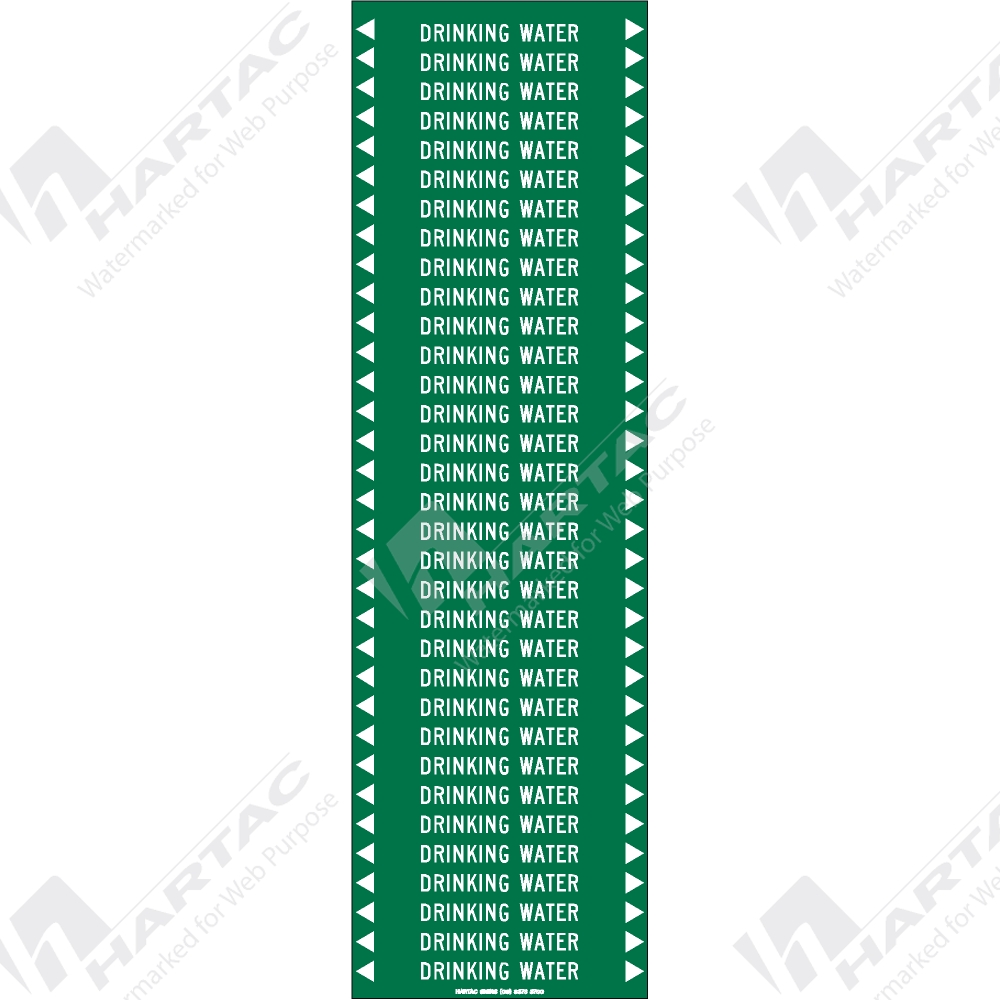 PG432 - 89*300 Pipemarker Type T S/A Non-Ref (pk10) Drinking Water ...