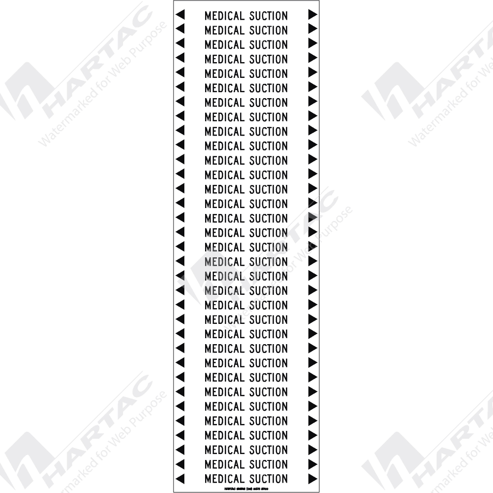 PH102 - 89*300 Pipemarker Type T S/A Non-Ref (pk10) Medical Suction ...
