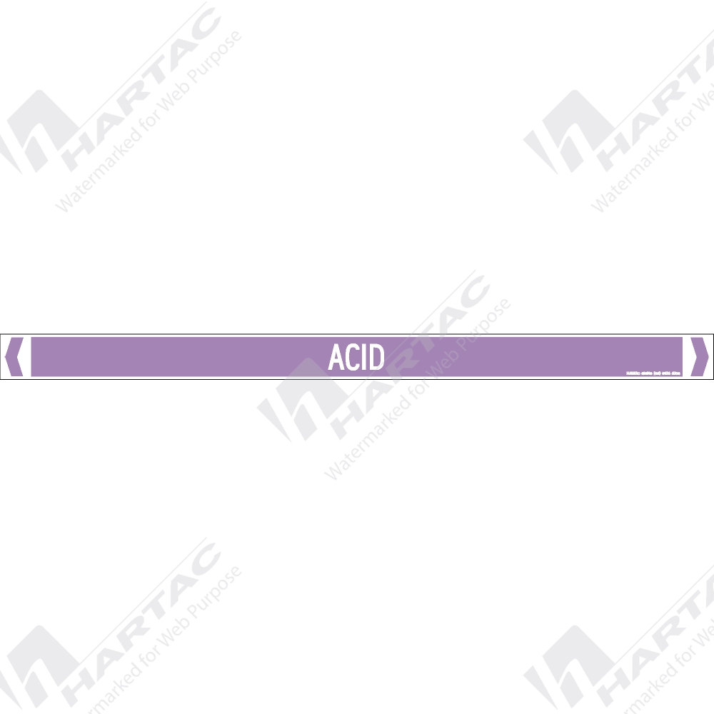 PM021 - Pipemarker "Acid" Self-Adhesive Non-Reflective (Pack of 10 ...