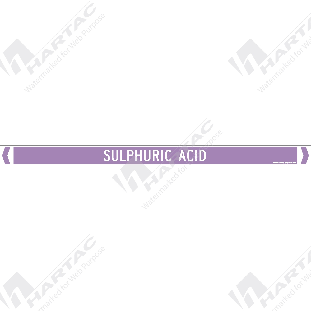 PM101 - 460*29 Pipemarker Type S S/A Non-Ref (pk10) Sulphuric Acid ...