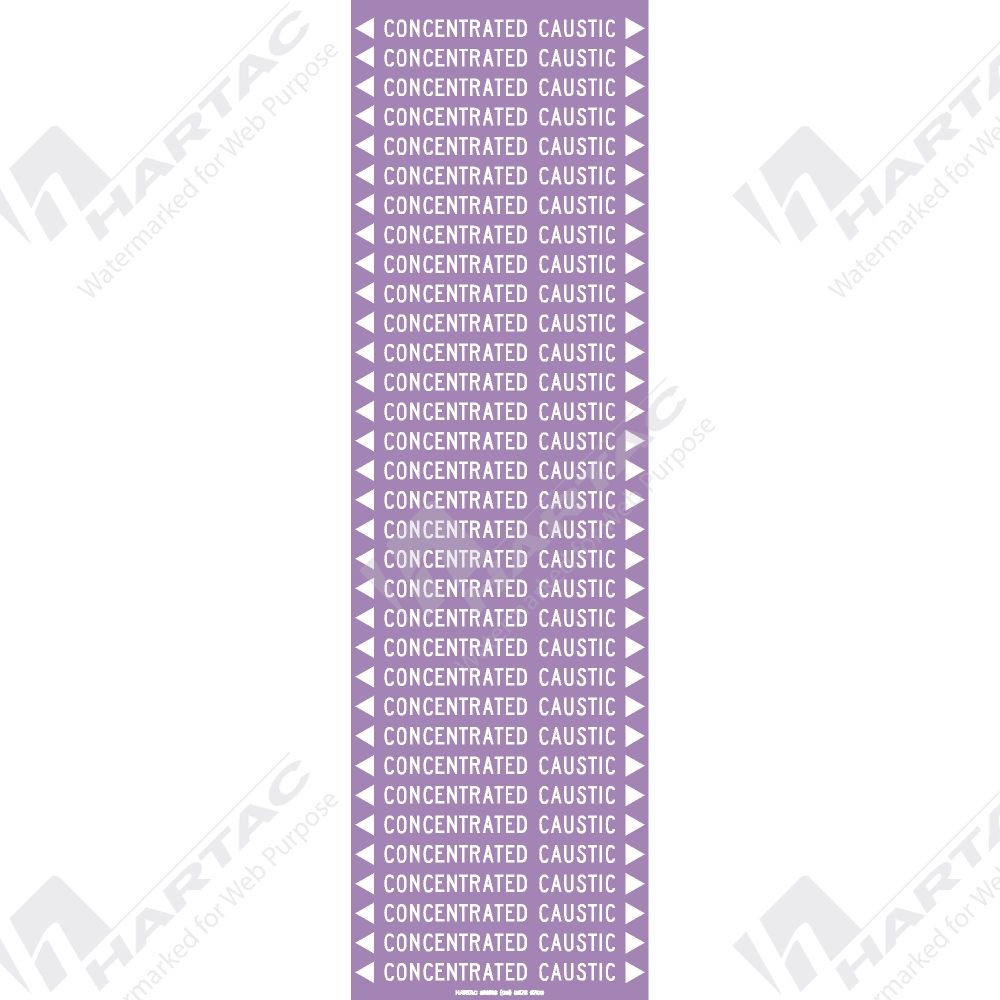 PM322 - Pipemarker "Concentrated Caustic" Self-Adhesive Non-Reflective ...