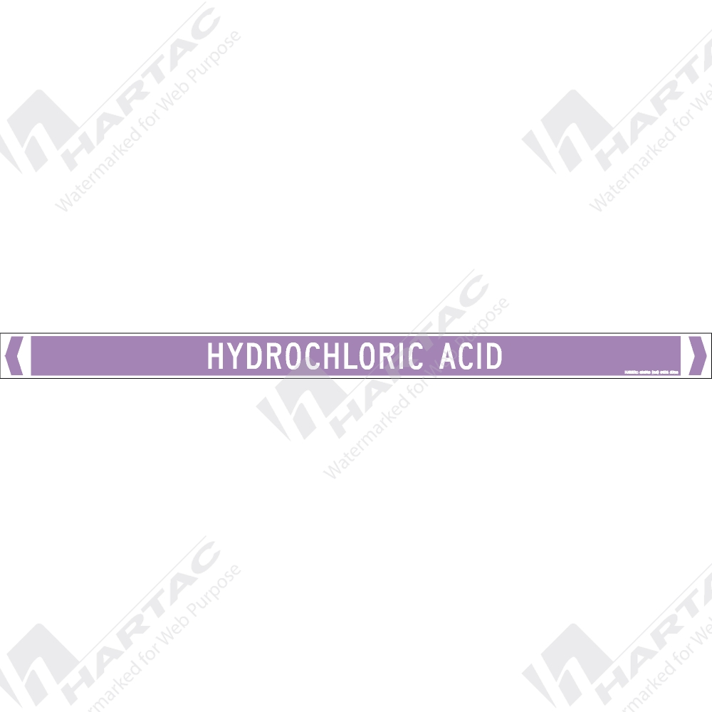 PM461 - 460*29 Pipemarker Type S S/A Non-Ref (pk10) Hydrochloric Acid ...