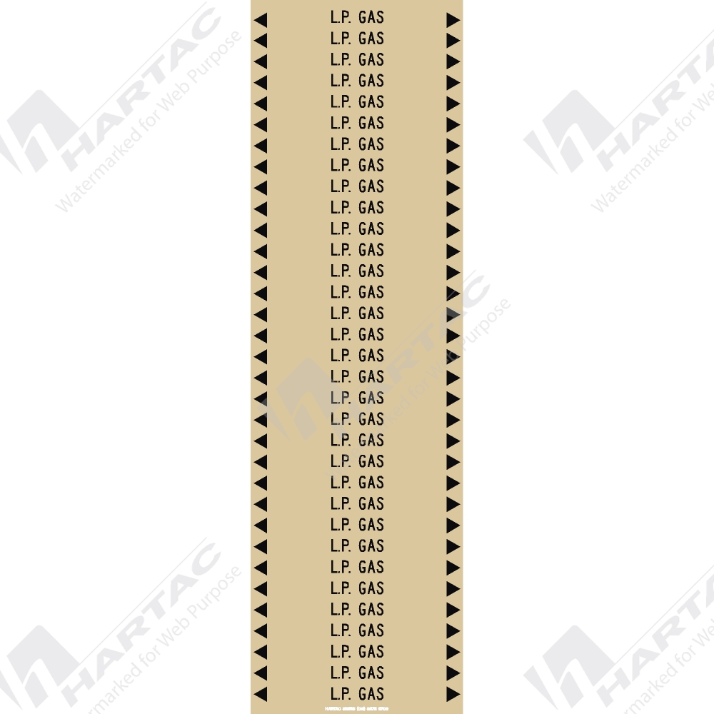 PT172 - 89*300 Pipemarker Type T S/A Non-Ref (pk10) L.P. Gas Black On ...