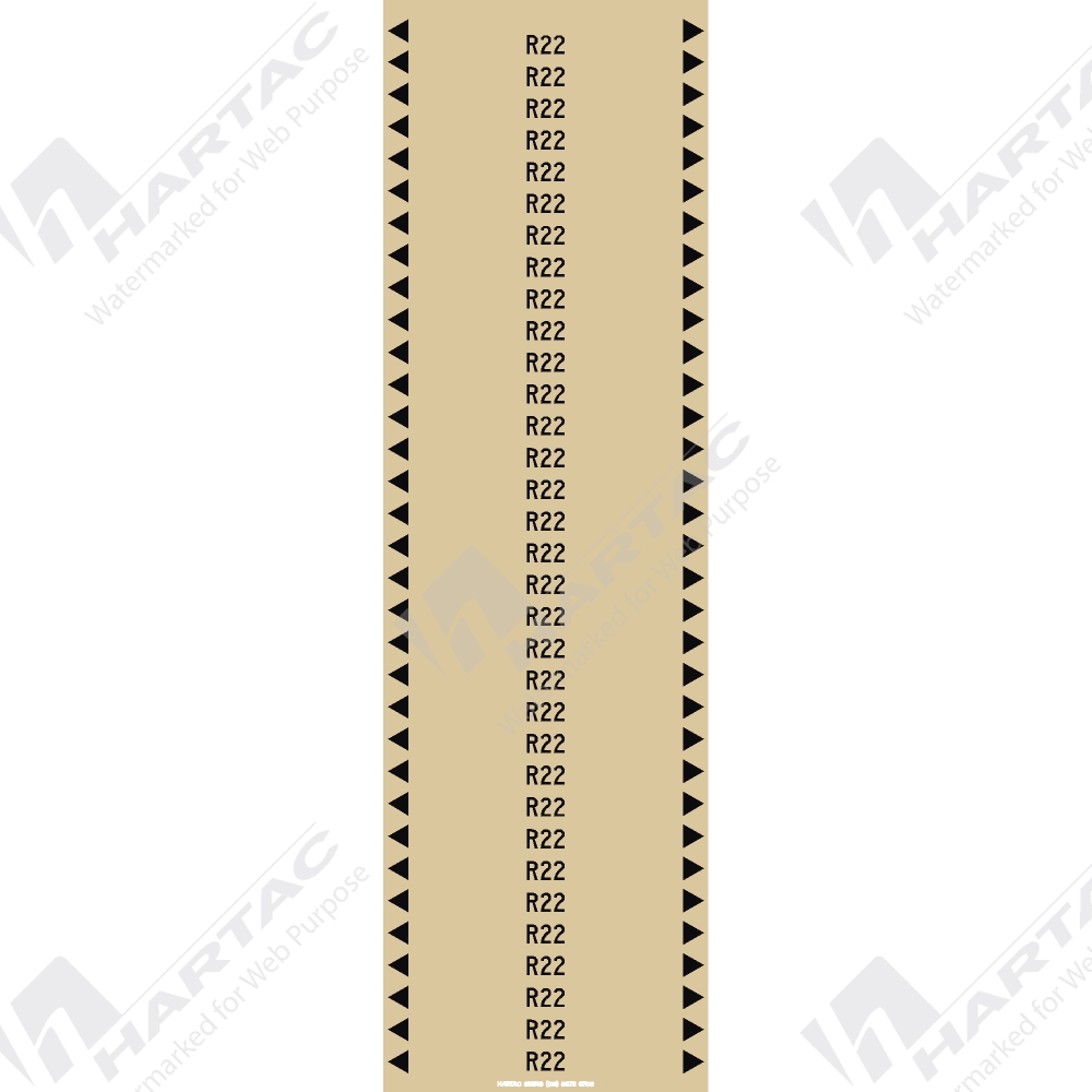 PT192 - Pipemarker "R22" Self-Adhesive Non-Reflective (Pack of 10 ...