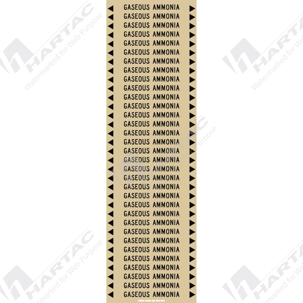 PT332 - 89*300 Pipemarker Type T S/A Non-Ref (pk10) Gaseous Ammonia ...
