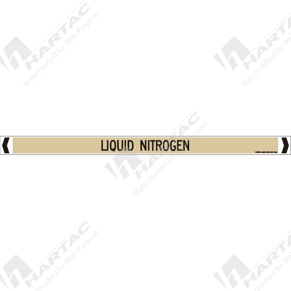 PT471 - Pipemarker "Liquid Nitrogen" Self-Adhesive Non-Reflective (Pack ...