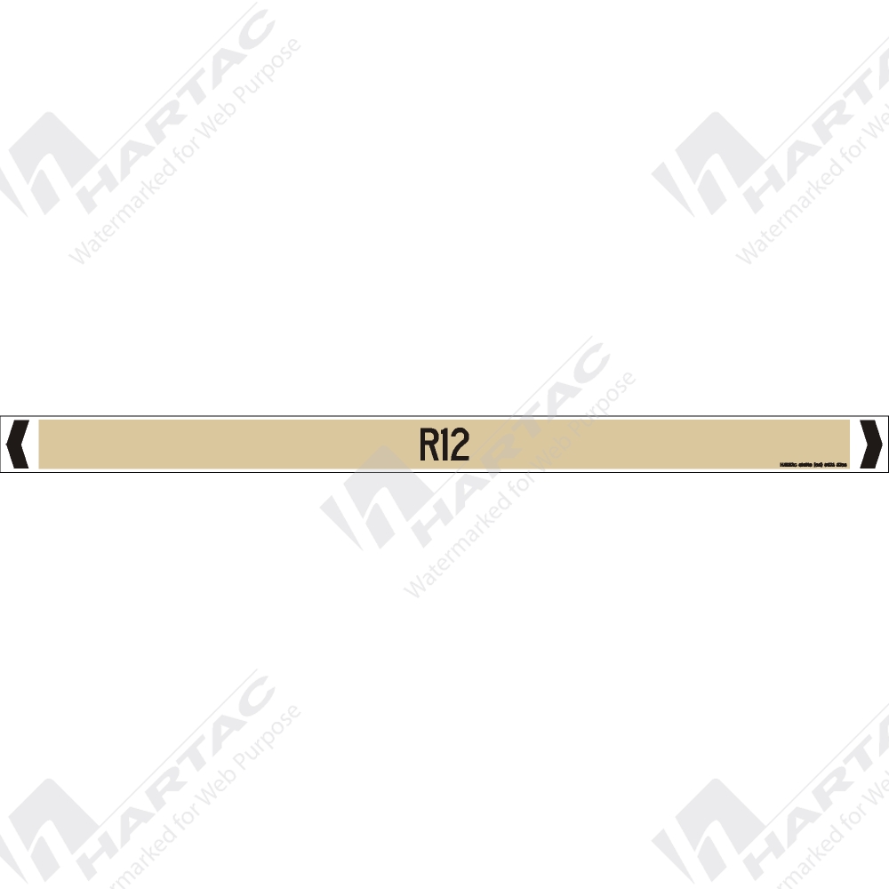 PT511 - 460*29 Pipemarker Type S S/A Non-Ref (pk10) R12 Black On ...