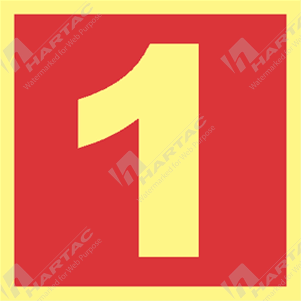 PV6201JJ - Marine (Fire Equipment) "Number 1" Self-Adhesive ...