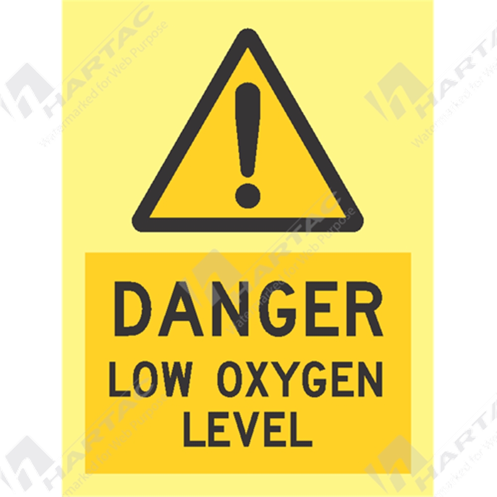 PV7544KJ - 150*200- Marine S/A Danger Low Oxygen Level with Warning ...