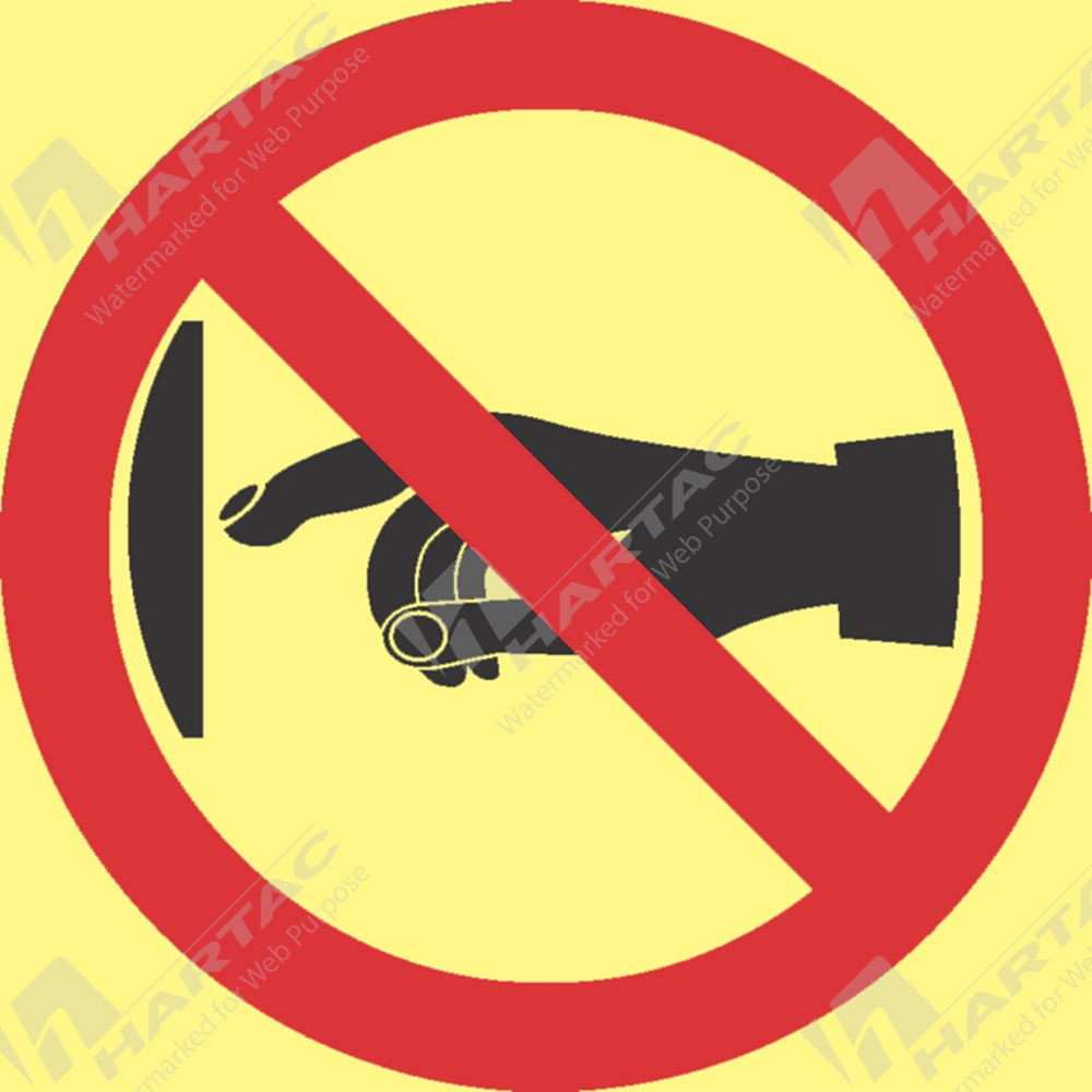 PV8504JJ - 150*150mm - Marine S/A Do Not Touch Picto Black & Red on ...