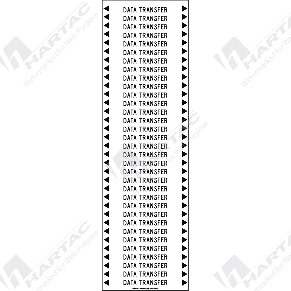PW062 - 89*300 Pipemarker Type T S/A Non-Ref (pk10) Data Transfer Black ...