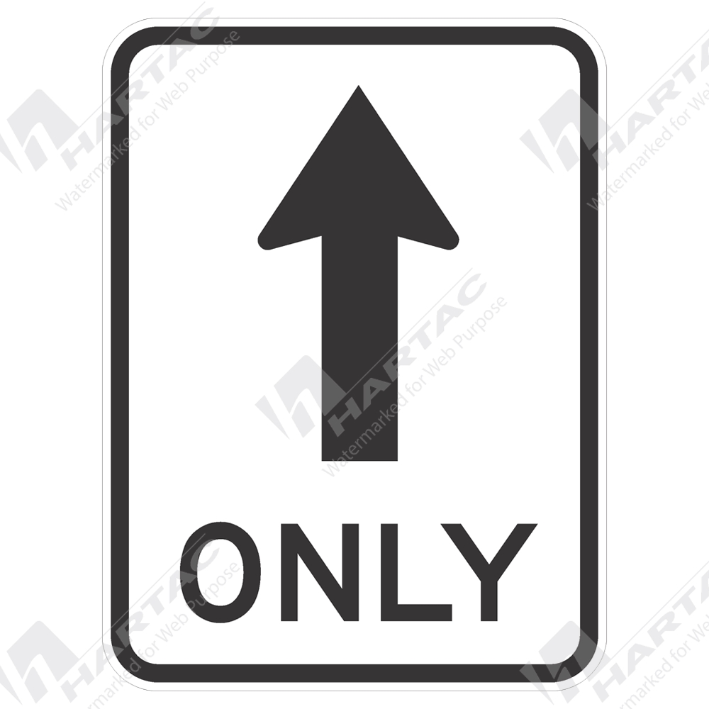 R2-7B - Traffic (Regulatory) "Only With Up Arrow" Aluminium Reflective ...