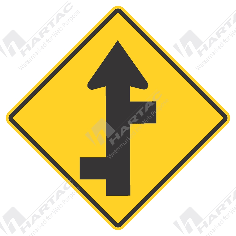 W2-8D(L) - 1200*1200 Traff Alum Ref CL1 Staggered Side Rd Intersection ...