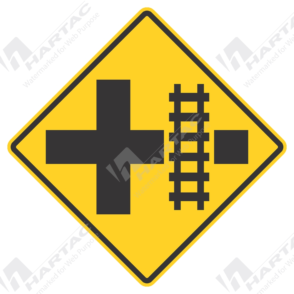 W7-13D - Traffic (Warning) "Train Crossing at Intersection" Aluminium ...