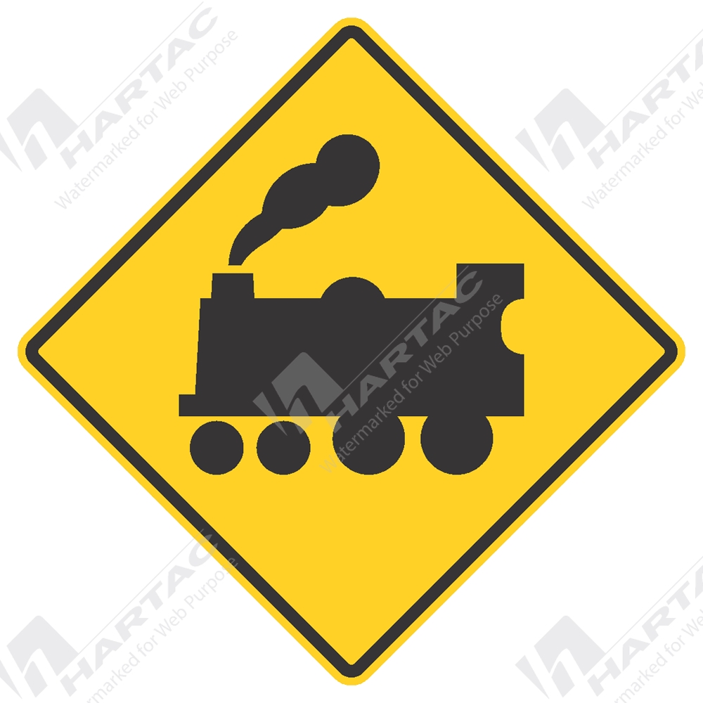 W7-7C(R) - 900*900 Traff Alum Ref CL1 Railway Crossing Train (Right ...