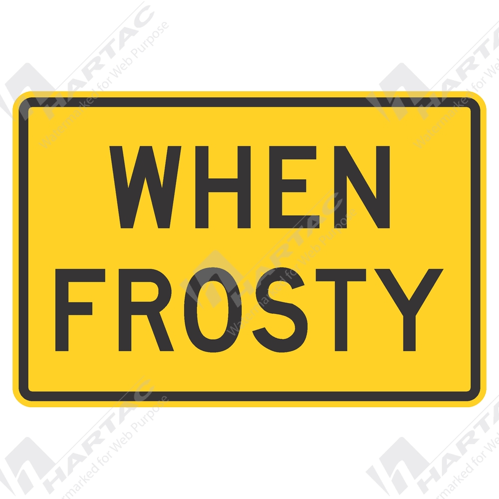 W8-8A - 600*400 Traff Alum Ref CL1 When Frosty Black on Yellow - Hartac Australia