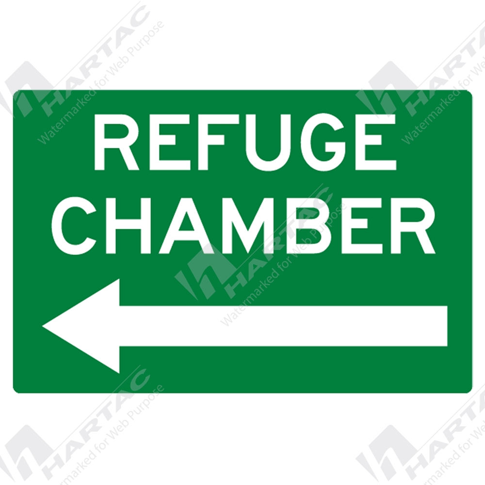 Emergency Information Signs - Emergency Info Sign Refuge Chamber Left ...