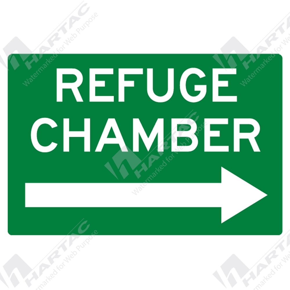 Emergency Information Signs - Emergency Info Sign Refuge Chamber Right ...
