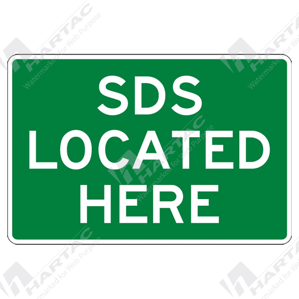 Emergency Information Signs - Emergency Info Sign SDS Located Here Text ...