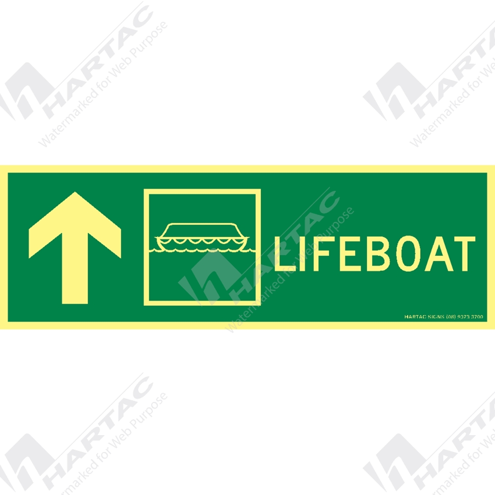 Directions Signs - Marine Sign Directions Lifeboat w/ Arrow Up On Left ...