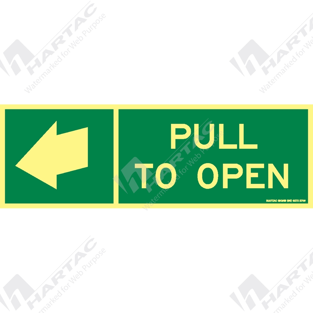 Directions Signs - Marine Sign Directions Pull To Open w/ Arrow Left On ...