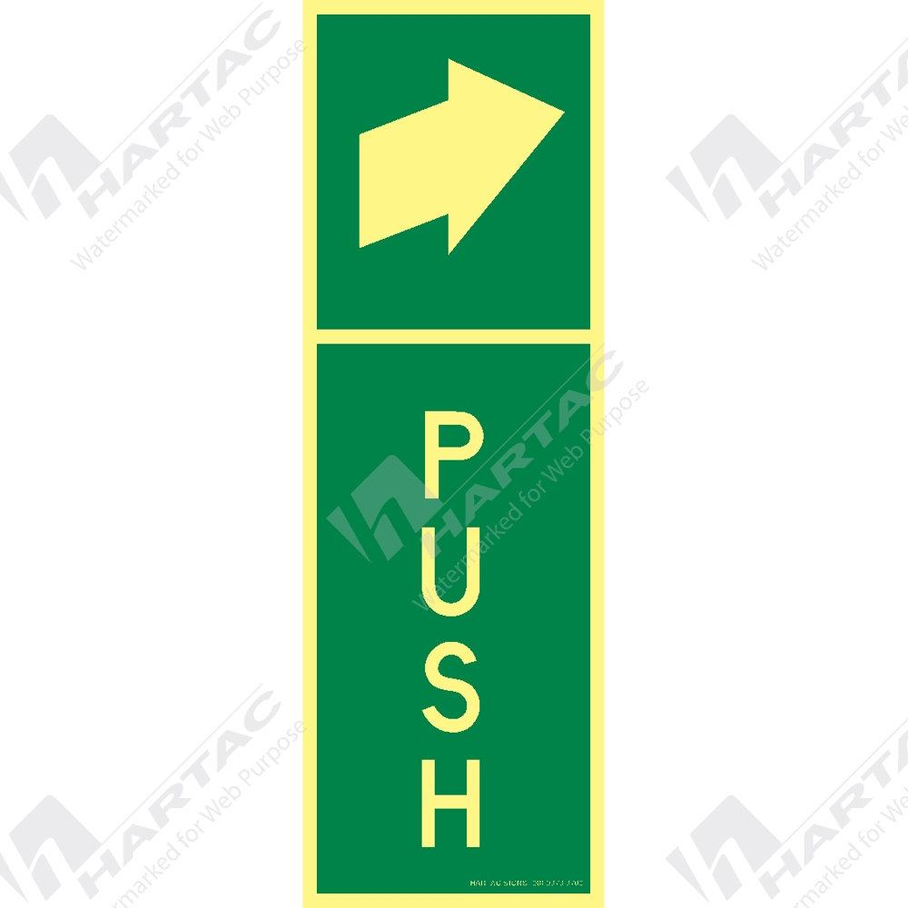 Directions Signs - Marine Sign Directions Push w/ Arrow Right On Top ...