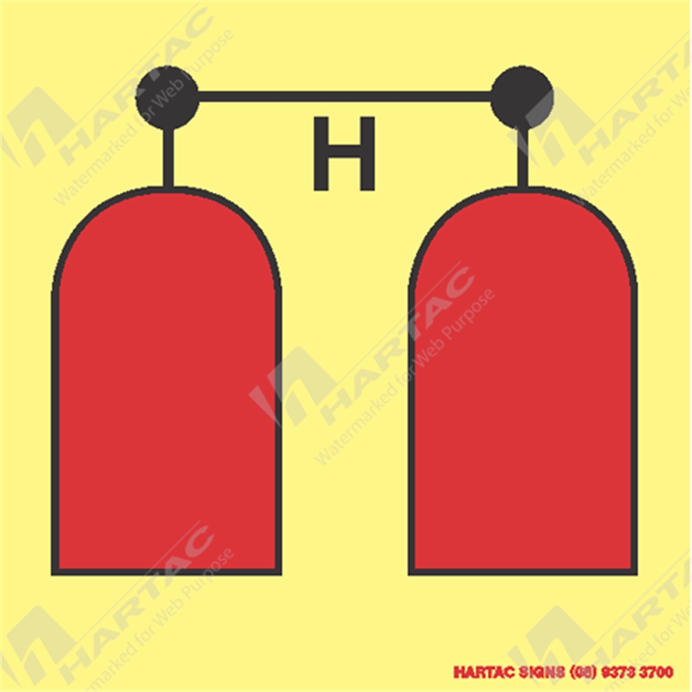 IMO Fire Control Symbols - Marine Sign Fire Control Halon Release ...