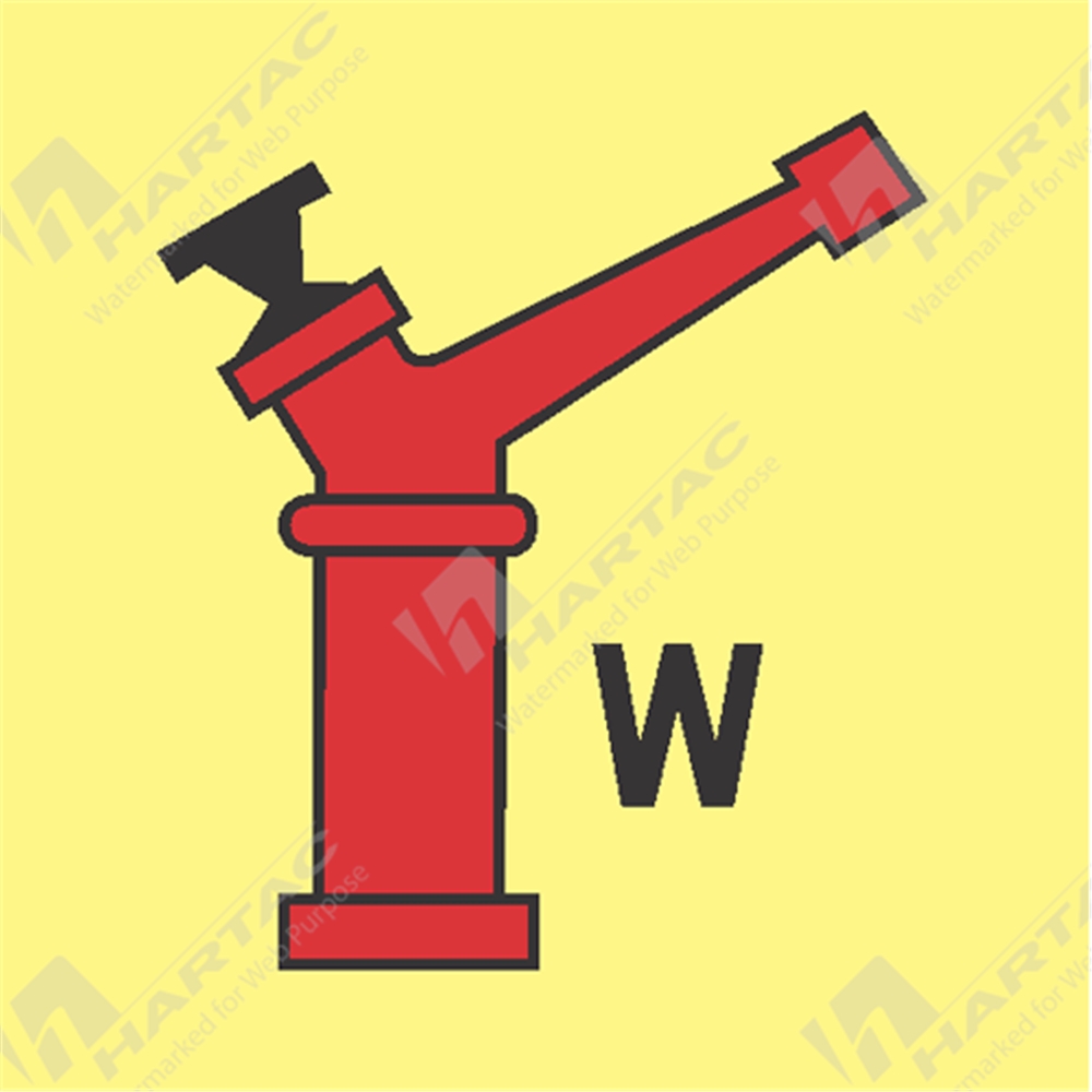 IMO Fire Control Symbols - Marine Sign Fire Control Water Monitor Gun ...