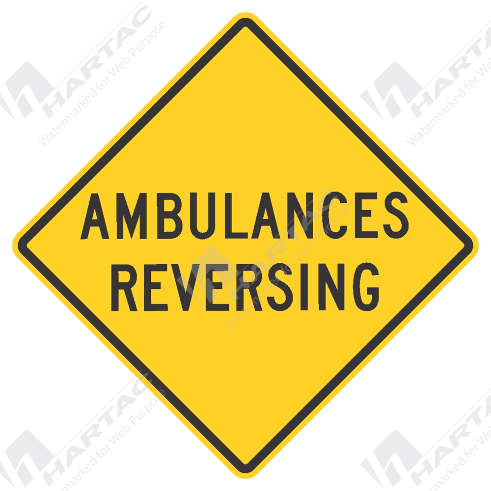 Warning Signs - Ambulances Reversing Aluminium Reflective Class 1 ...